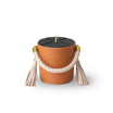 Customizable Handcrafted Bucket Leather Candle with Brass Accents ...